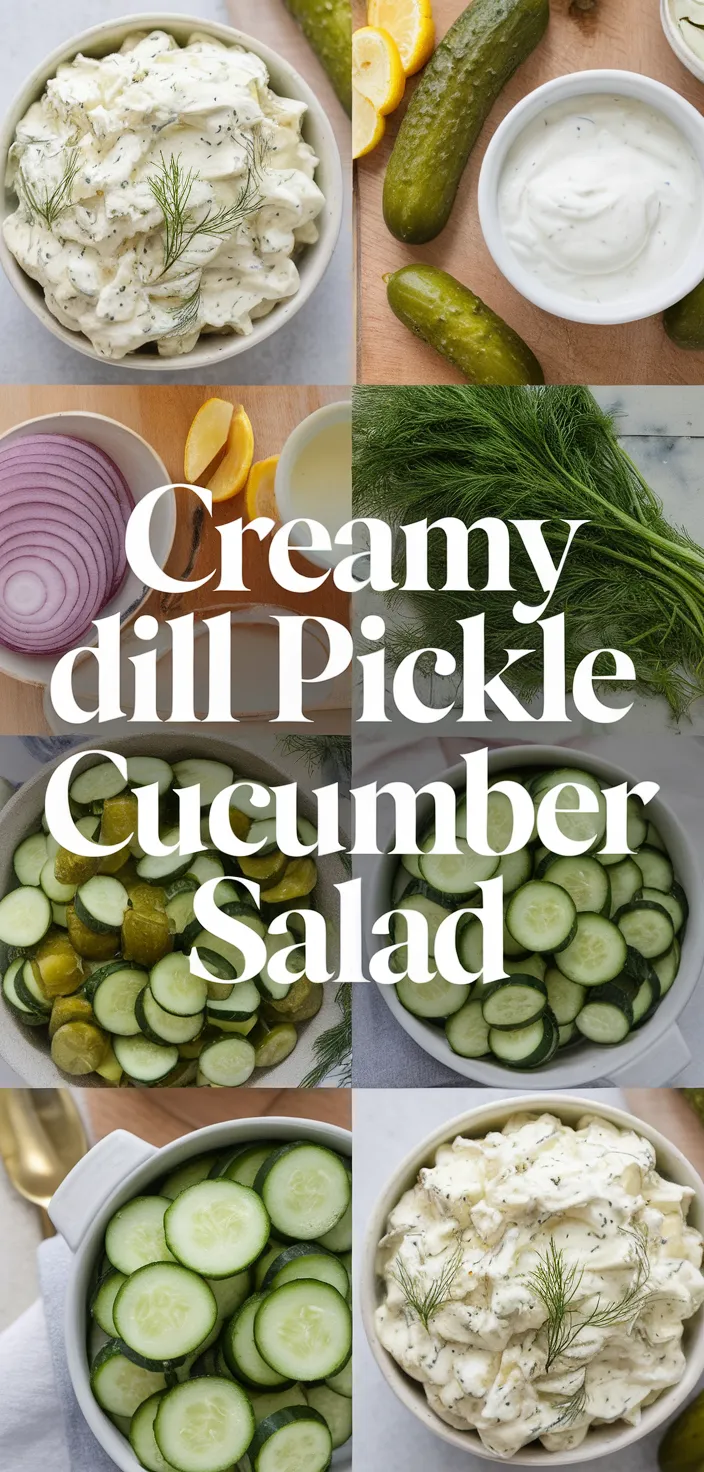 Creamy Dill Pickle Cucumber Salad Recipe - healthfoodyum.com