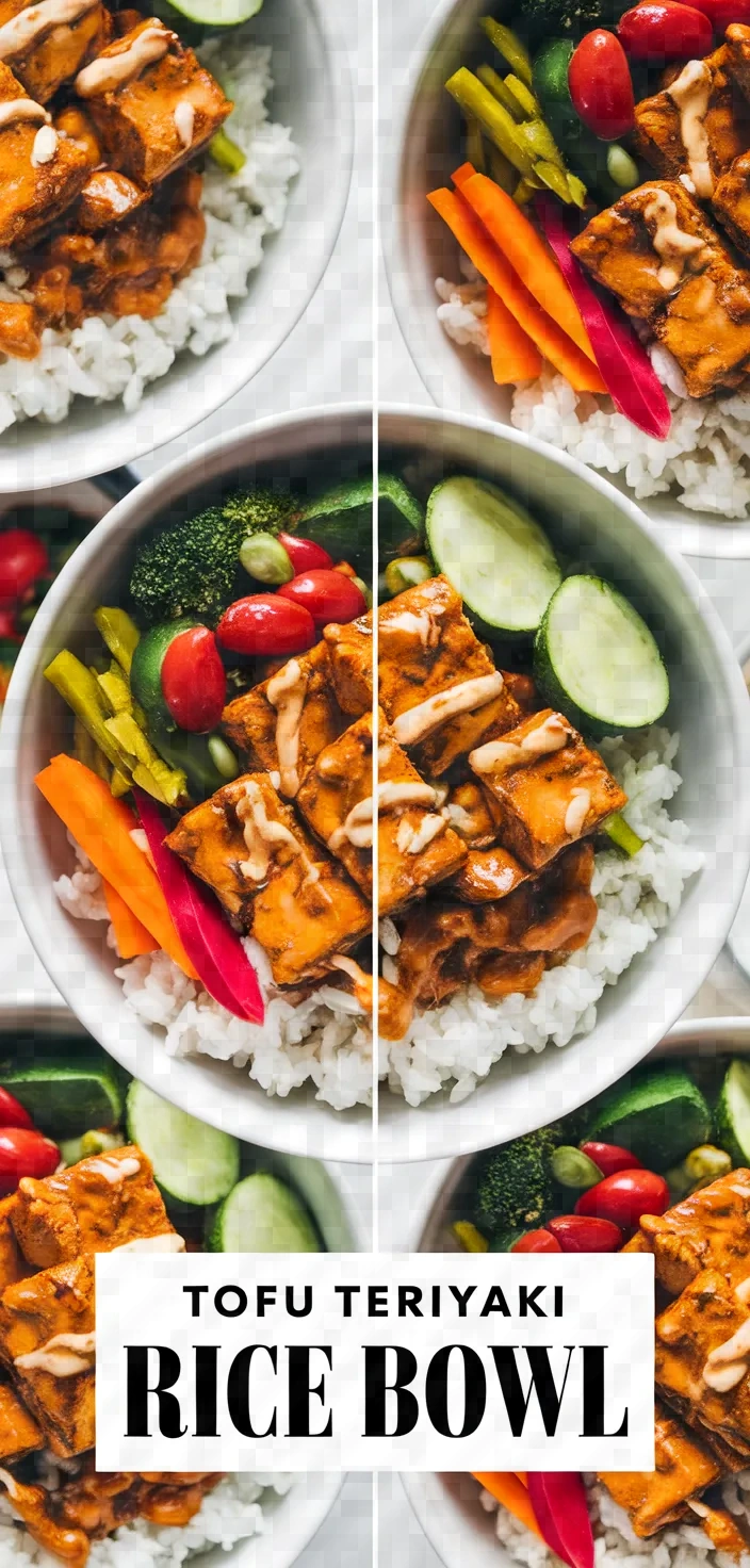Tofu Rice Bowl With Homemade Teriyaki Sauce Recipe - healthfoodyum.com