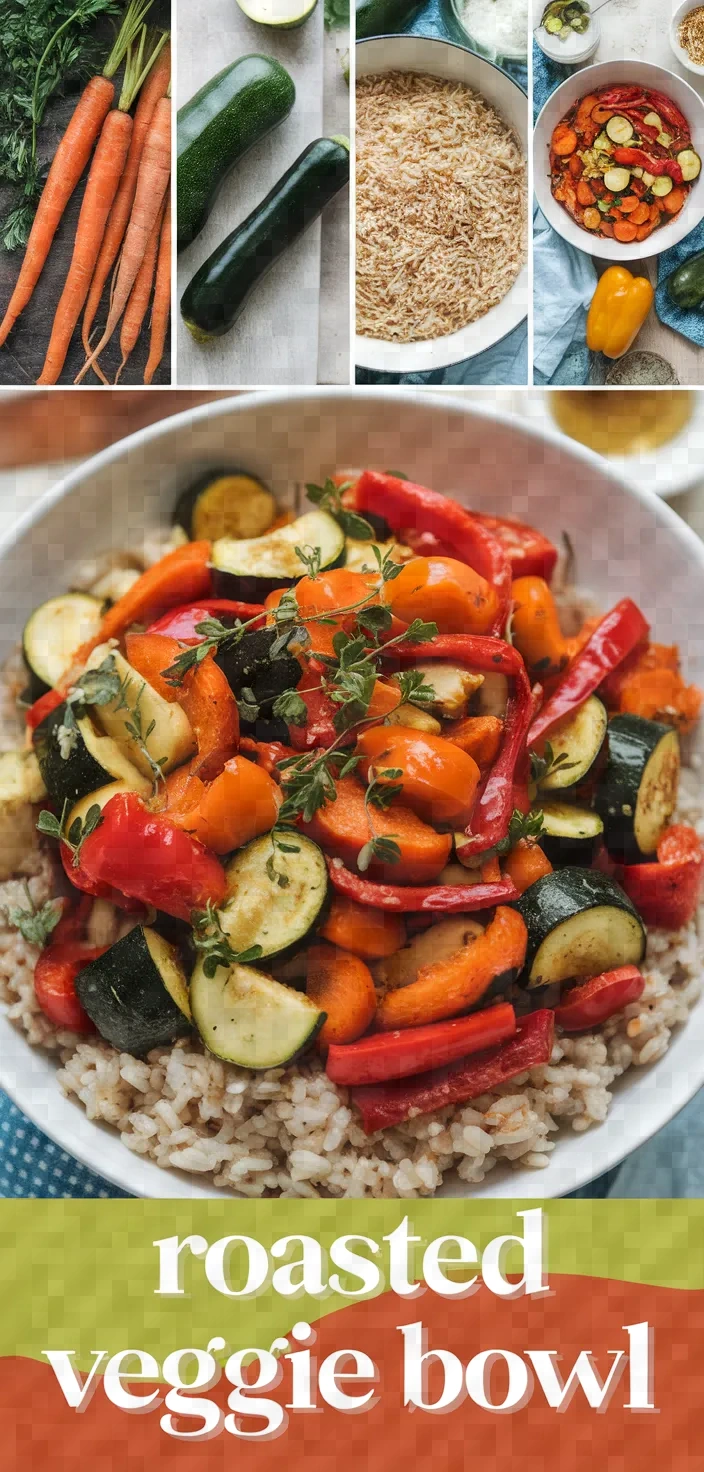 Roasted Veggie Brown Rice Bowl Recipe - healthfoodyum.com